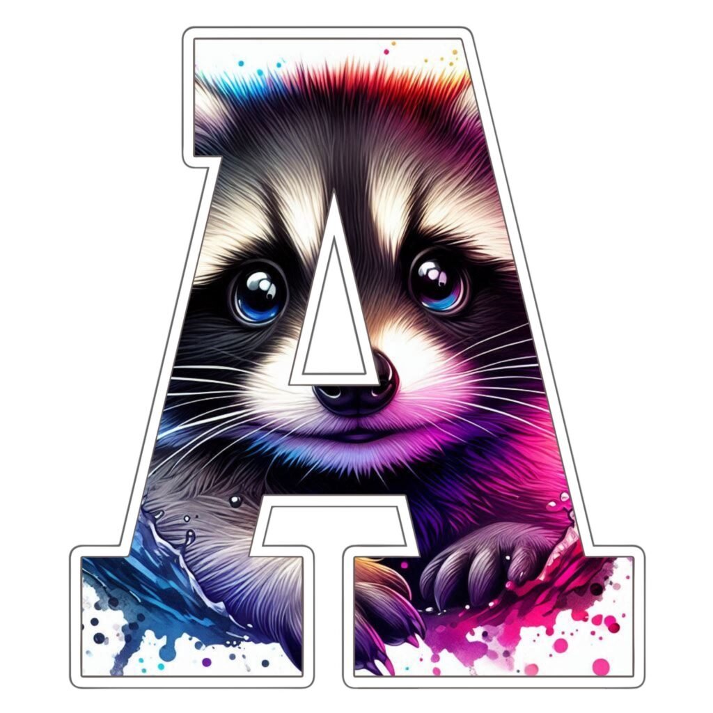 Alfabeto de Mapaches para imprimir